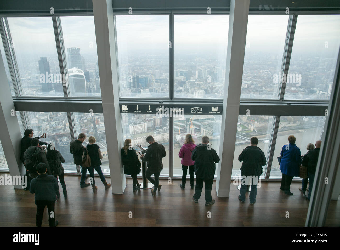 Panorama view of caption from up The Shard Stock Photo - Alamy
