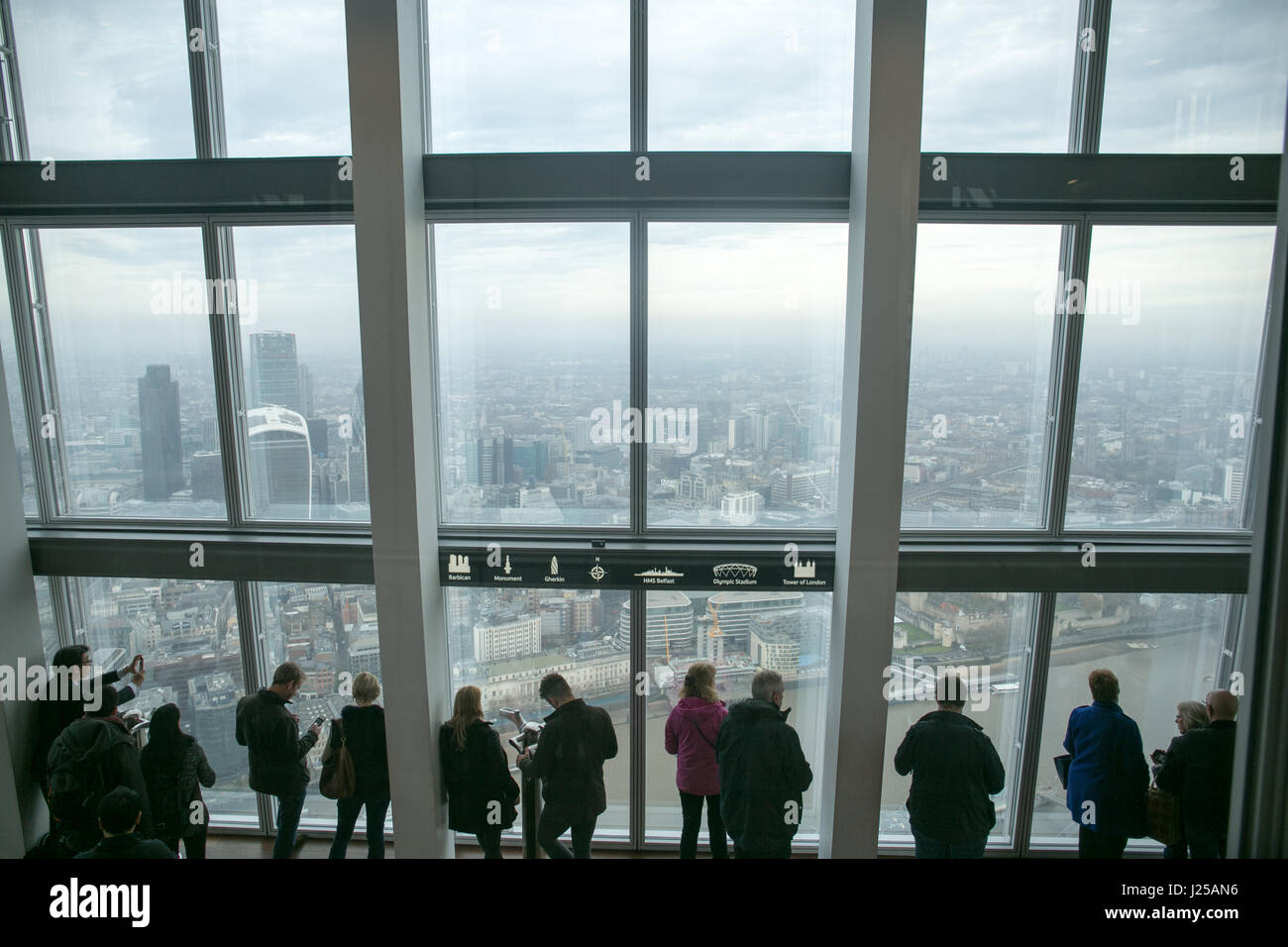 Panorama view of caption from up The Shard Stock Photo - Alamy