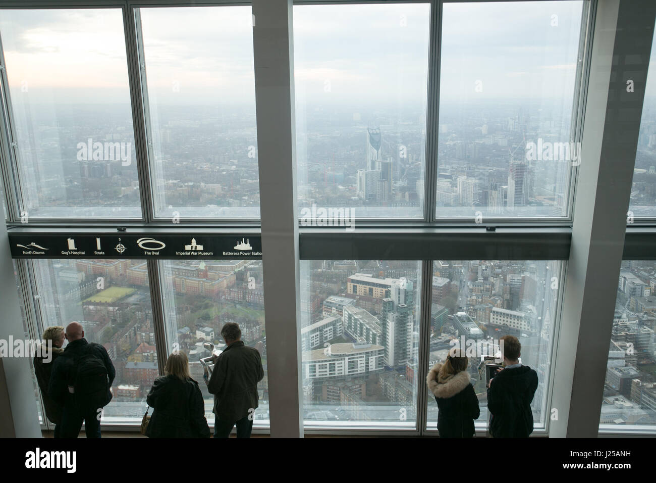Panorama view of caption from up The Shard Stock Photo - Alamy