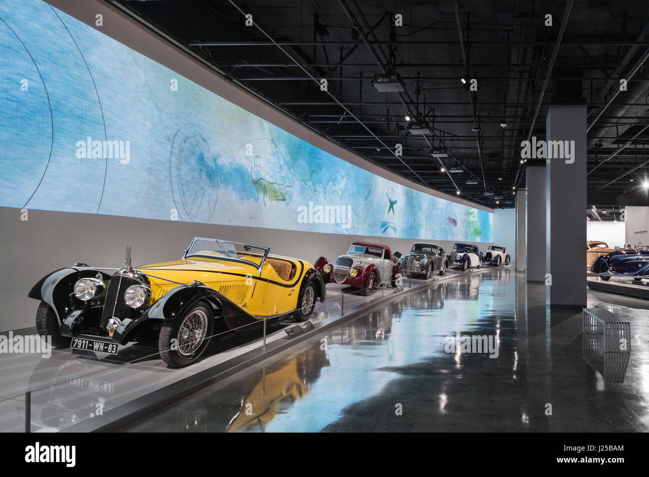 Exhibition space. Petersen Automotive Museum, Los Angeles, United ...