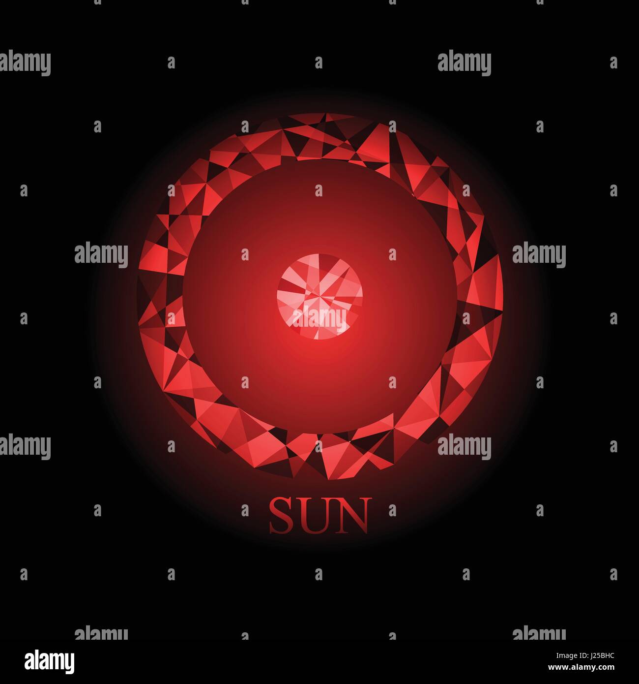 Vector triangle sun nature symbol hi-res stock photography and images ...