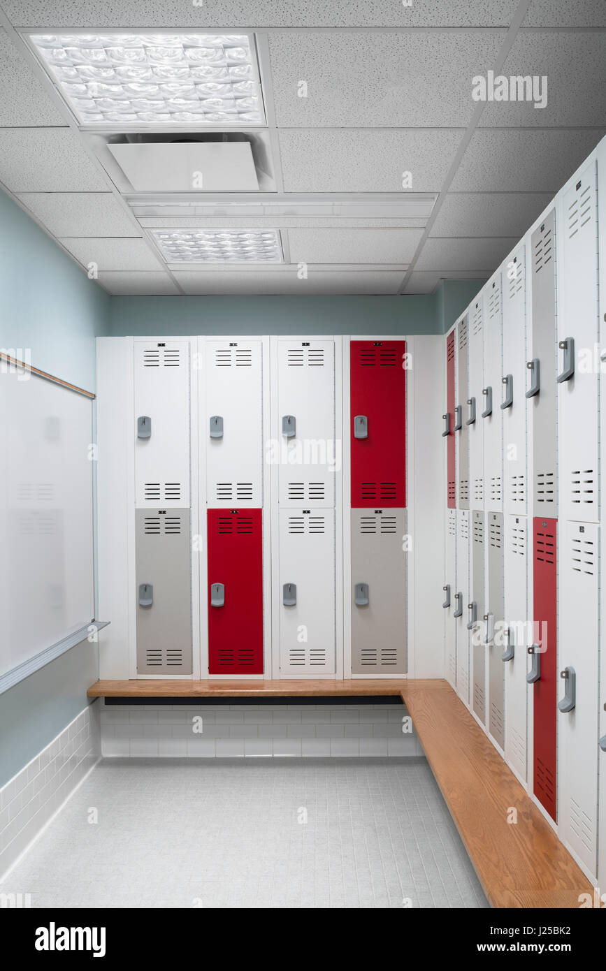 Interior view of the locker room. Convent of the Sacred Heart Athletics ...
