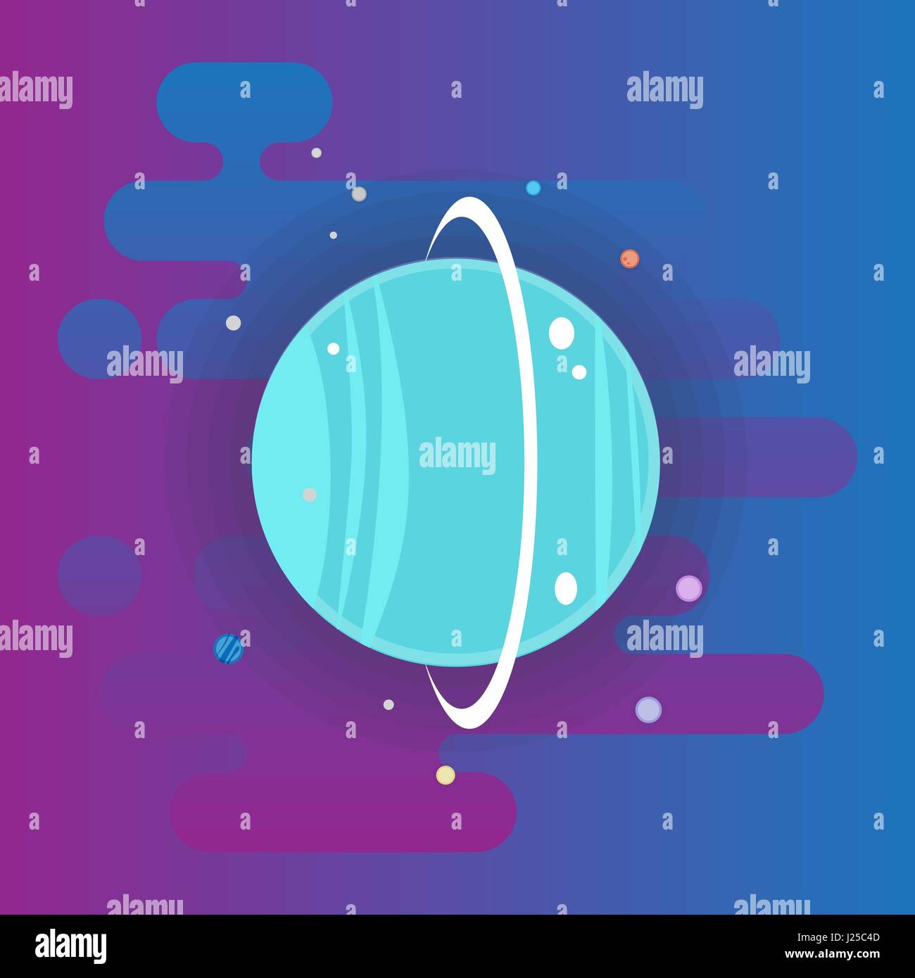 Neptune icon - flat illustration, space elements Stock Vector Image ...