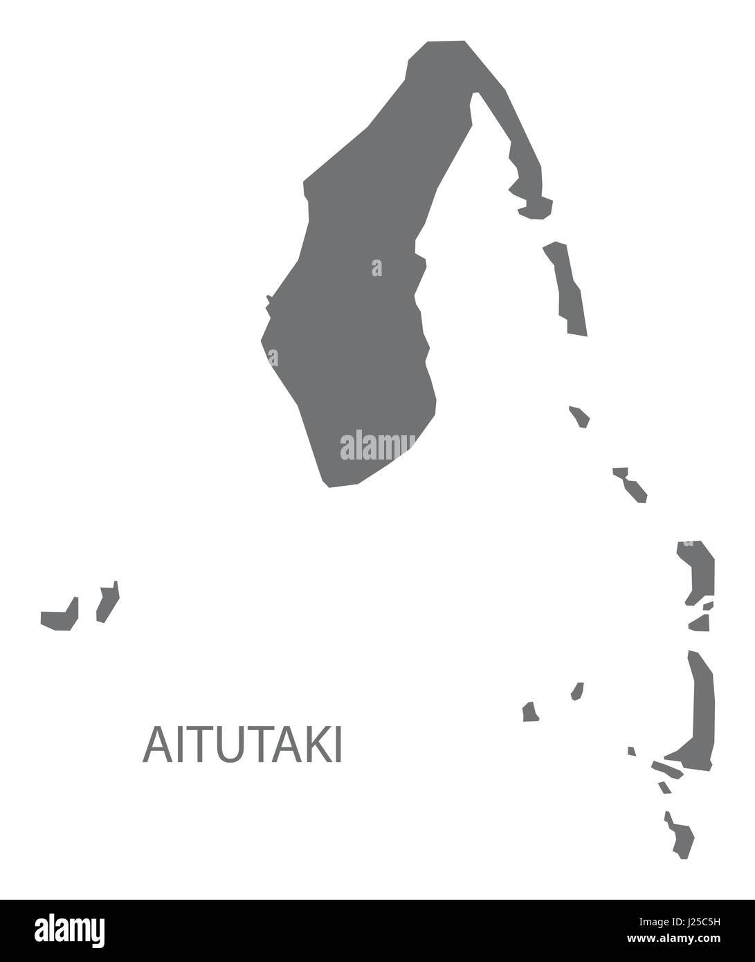 Aitutaki map Cut Out Stock Images & Pictures - Alamy