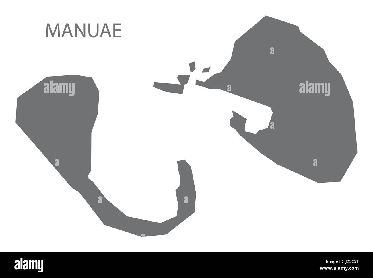 Manuae Cook Islands Map grey illustration silhouette Stock Vector Image ...