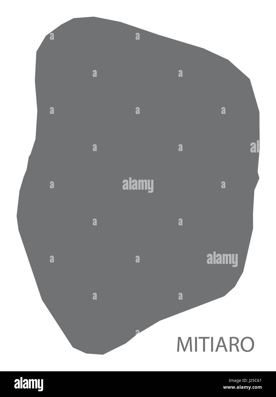 Mitiaro Cook Islands Map grey illustration silhouette Stock Vector ...