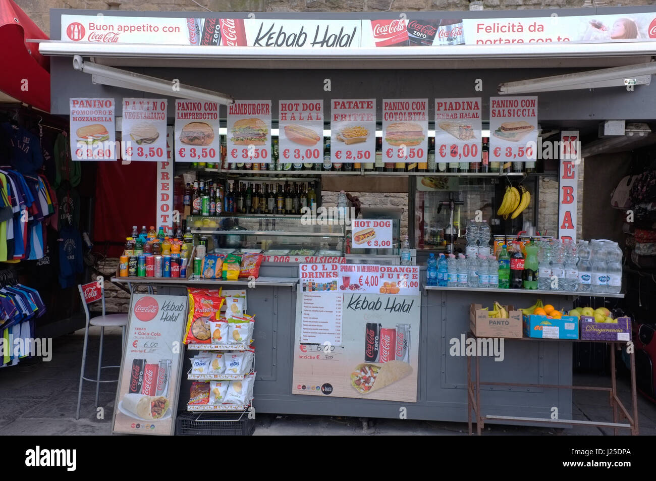 Italian kebab stall Stock Photo - Alamy