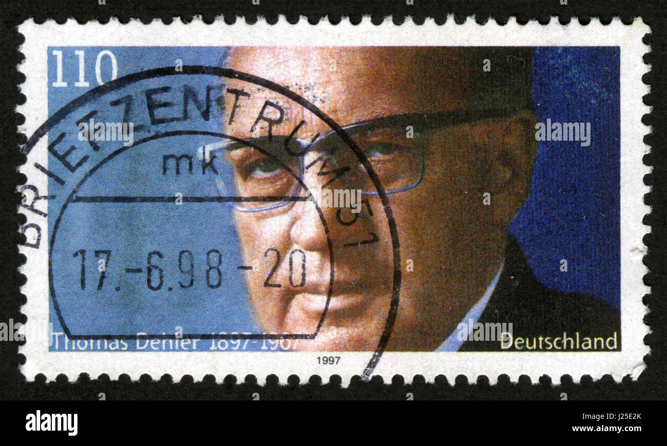Germany postage stamps, Year 1997, Thomas Dehler Stock Photo - Alamy