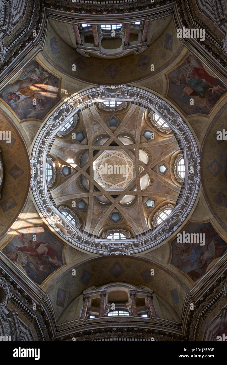 San Lorenzo, Turin. Church designed and built by Guarino Guarini 1668 ...