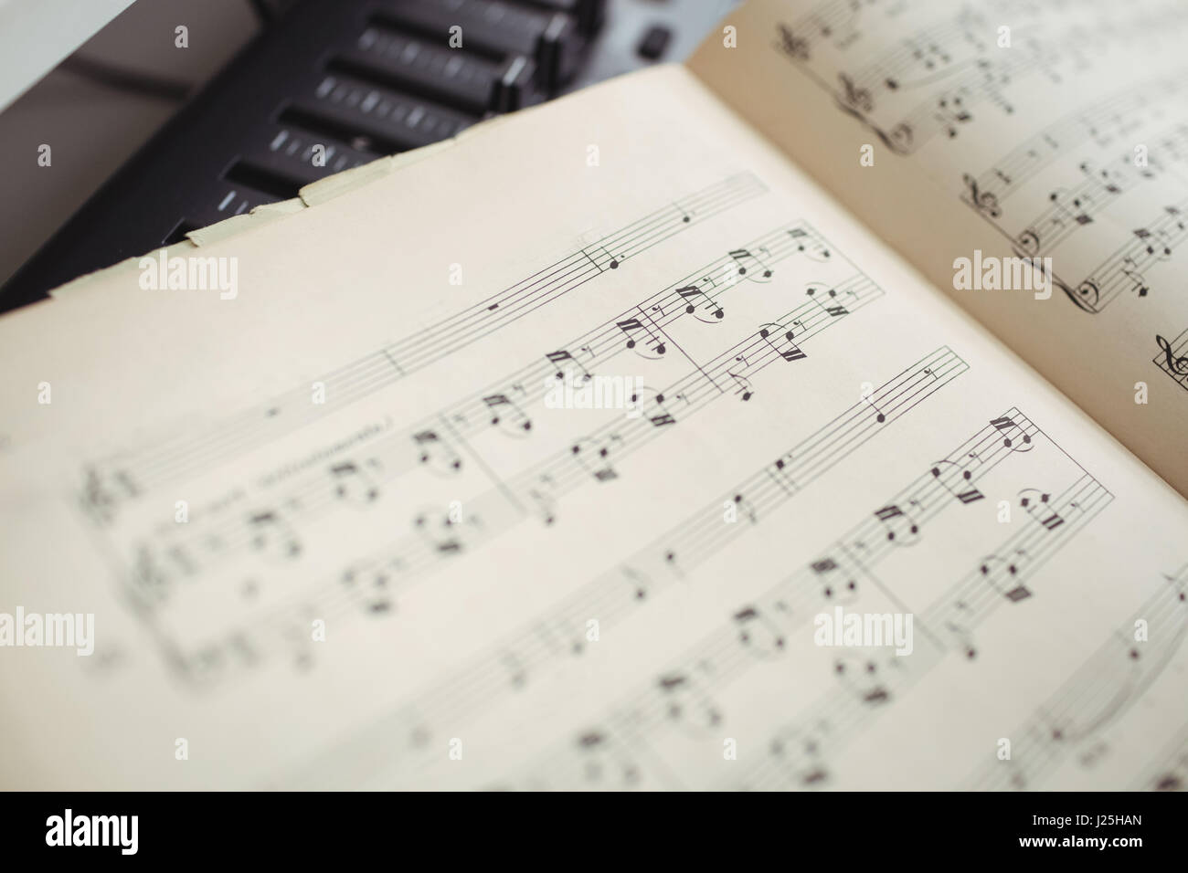 Close up of musical notes in studio Stock Photo - Alamy