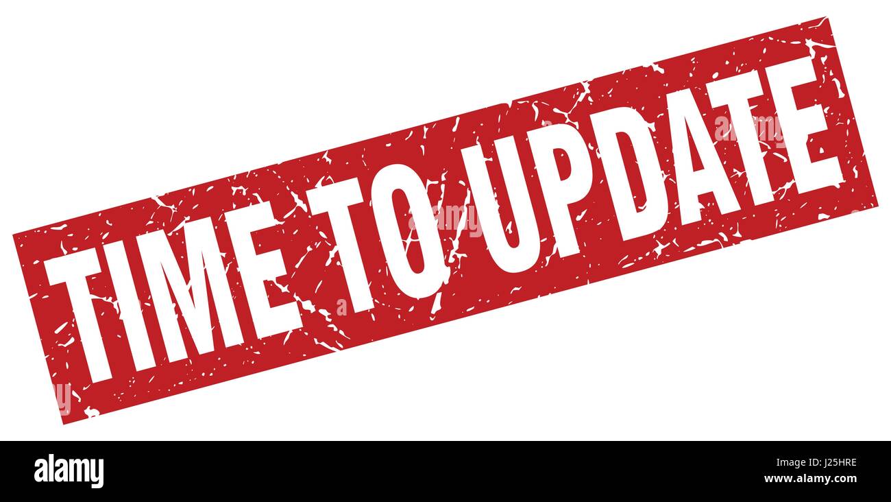 Time update stamp square hi-res stock photography and images - Alamy