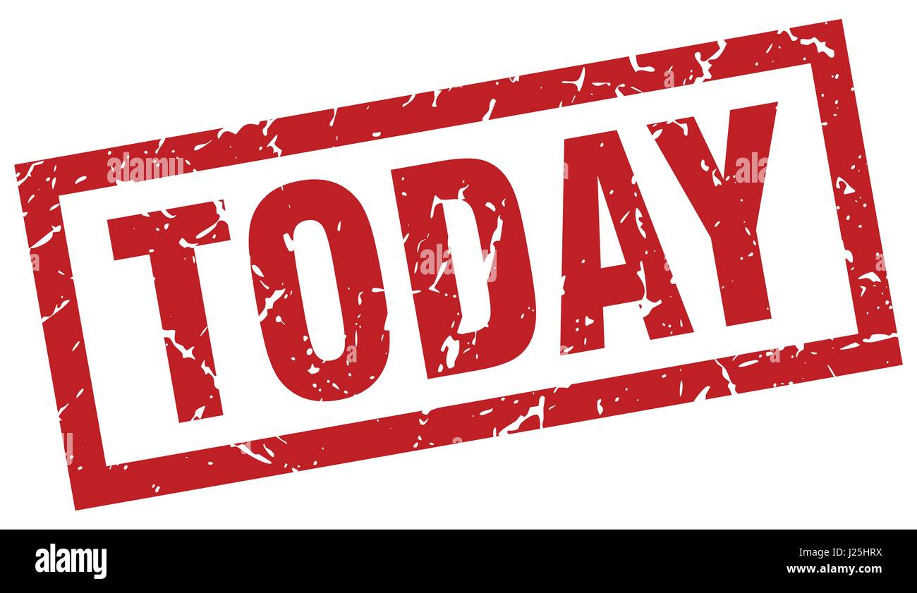 square grunge red today stamp Stock Vector Image & Art - Alamy