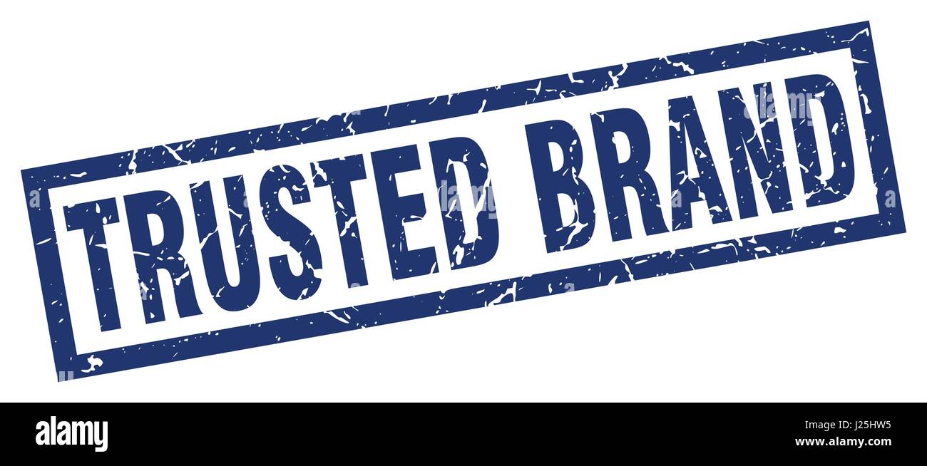 square grunge blue trusted brand stamp Stock Vector Image & Art - Alamy