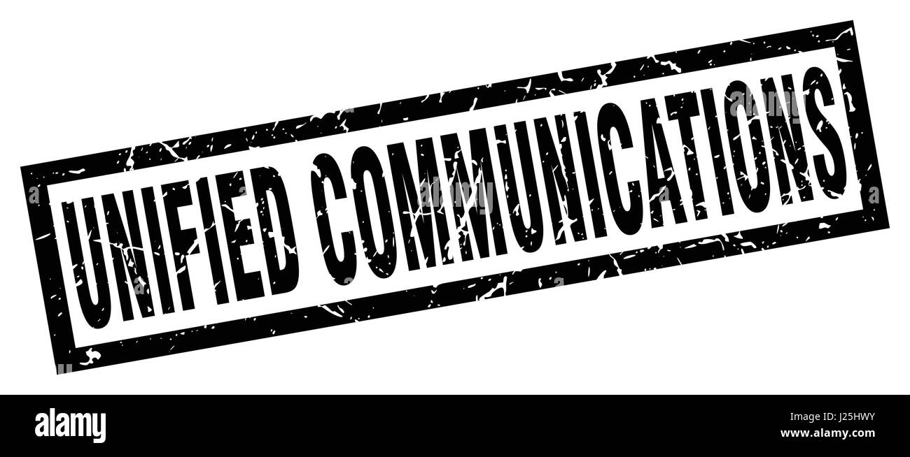 square grunge black unified communications stamp Stock Vector Image ...