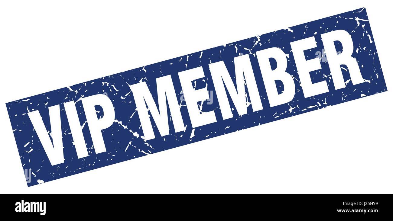 square grunge blue vip member stamp Stock Vector Image & Art - Alamy