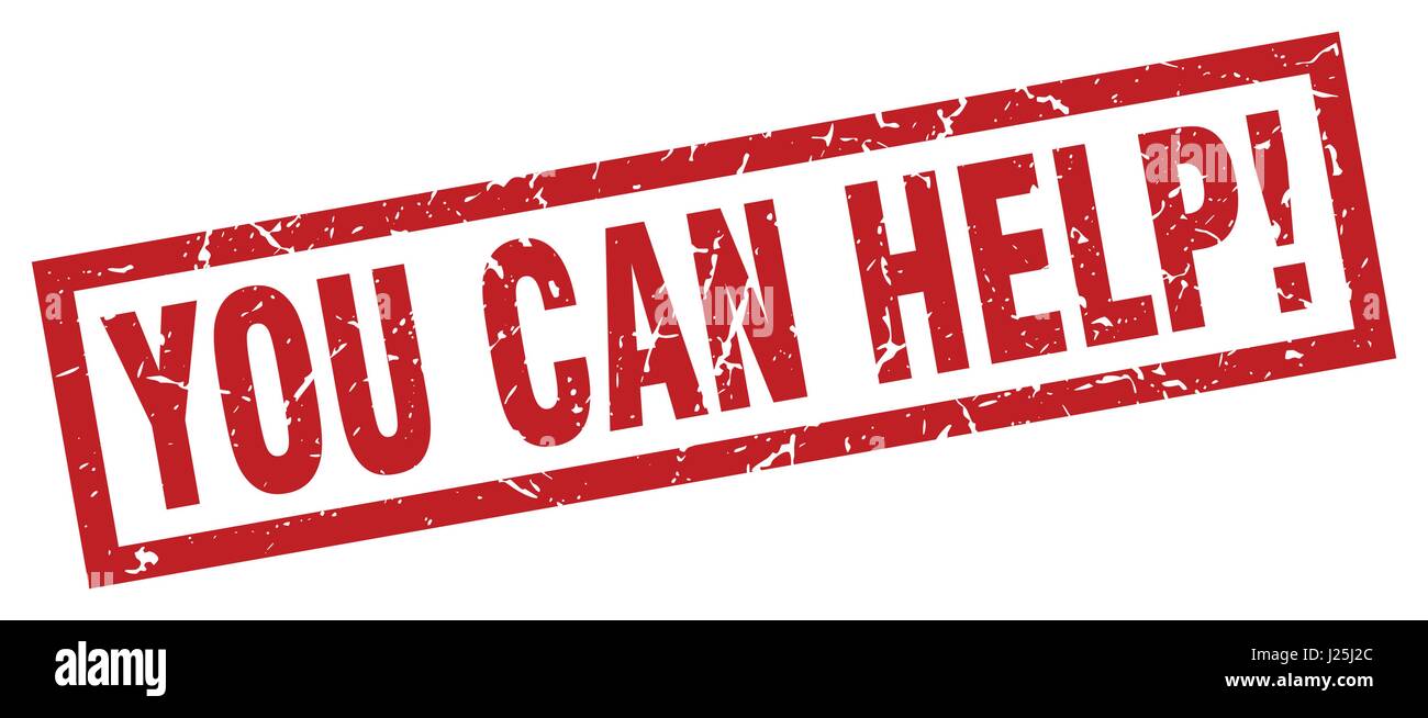 square grunge red you can help stamp Stock Vector Image & Art - Alamy