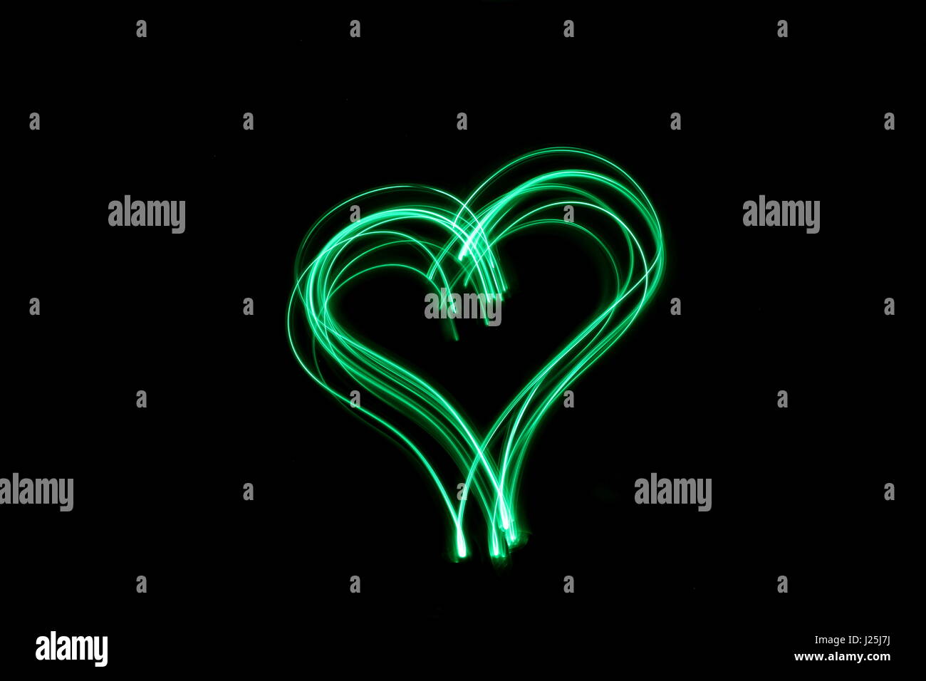 Neon Green Hearts