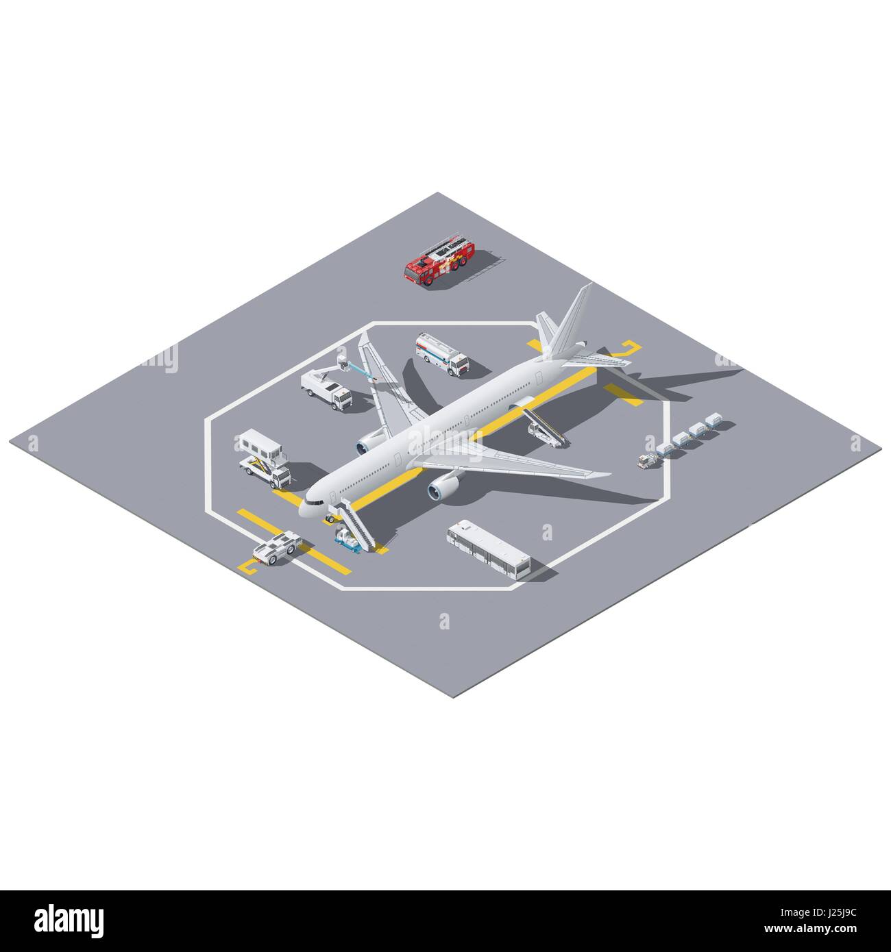 Aeroplane airport landed Stock Vector Images - Alamy