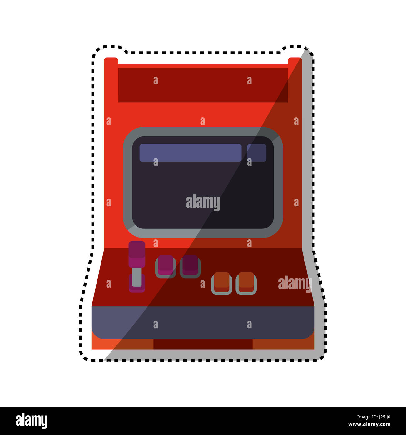 Videogame arcade machine icon vector Cut Out Stock Images & Pictures ...