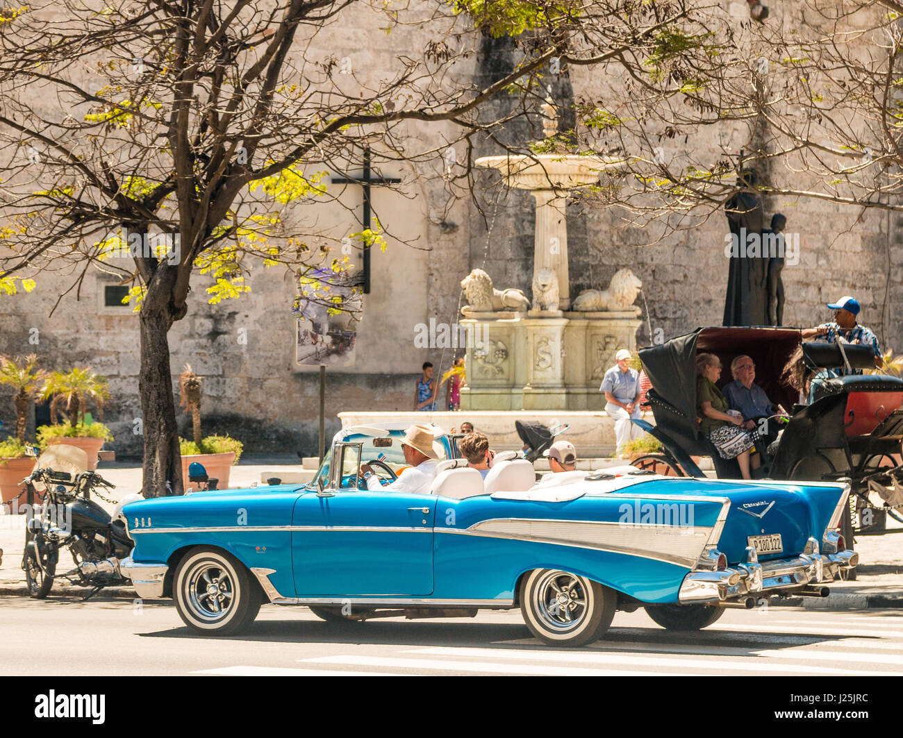 Old American convertible car, Havana, Cuba Stock Photo - Alamy