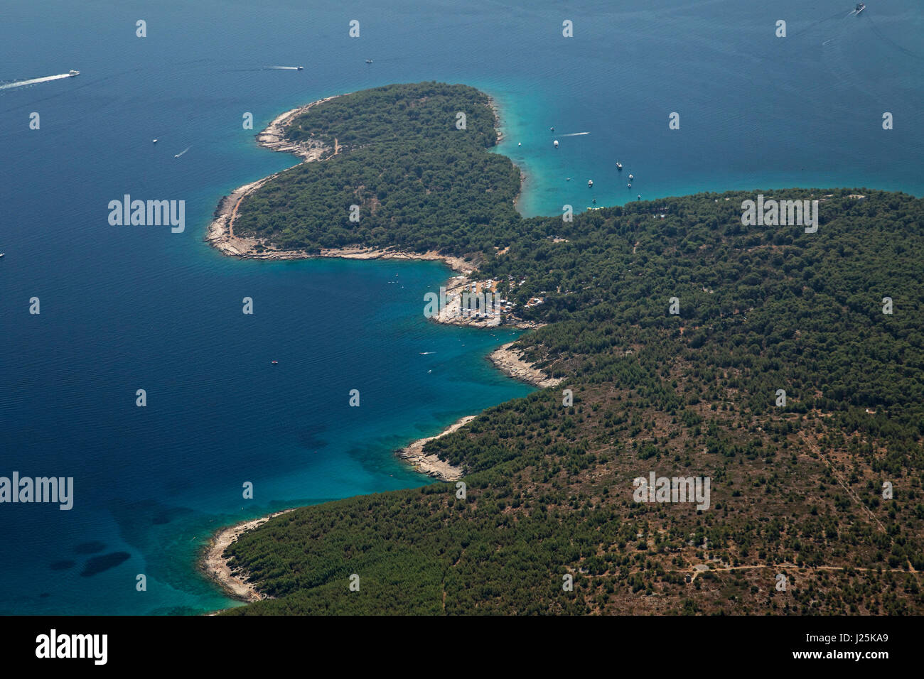 Aerial view of Hvar island in Adriatic Sea, Croatia Stock Photo - Alamy