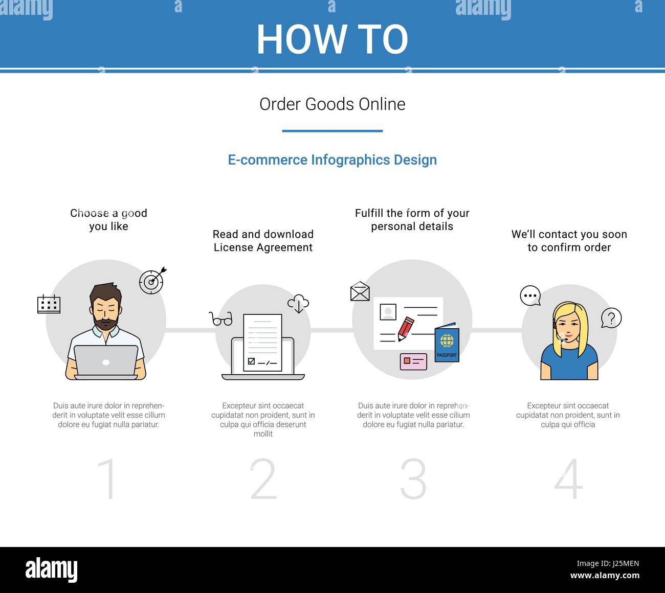 E-commerce infographics concept vector illustration Stock Vector Image ...