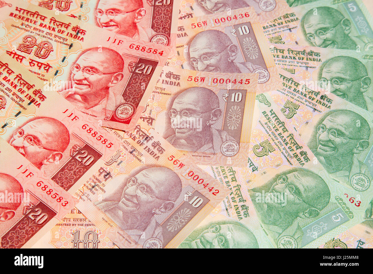 Collection of the Indian banknotes Stock Photo - Alamy