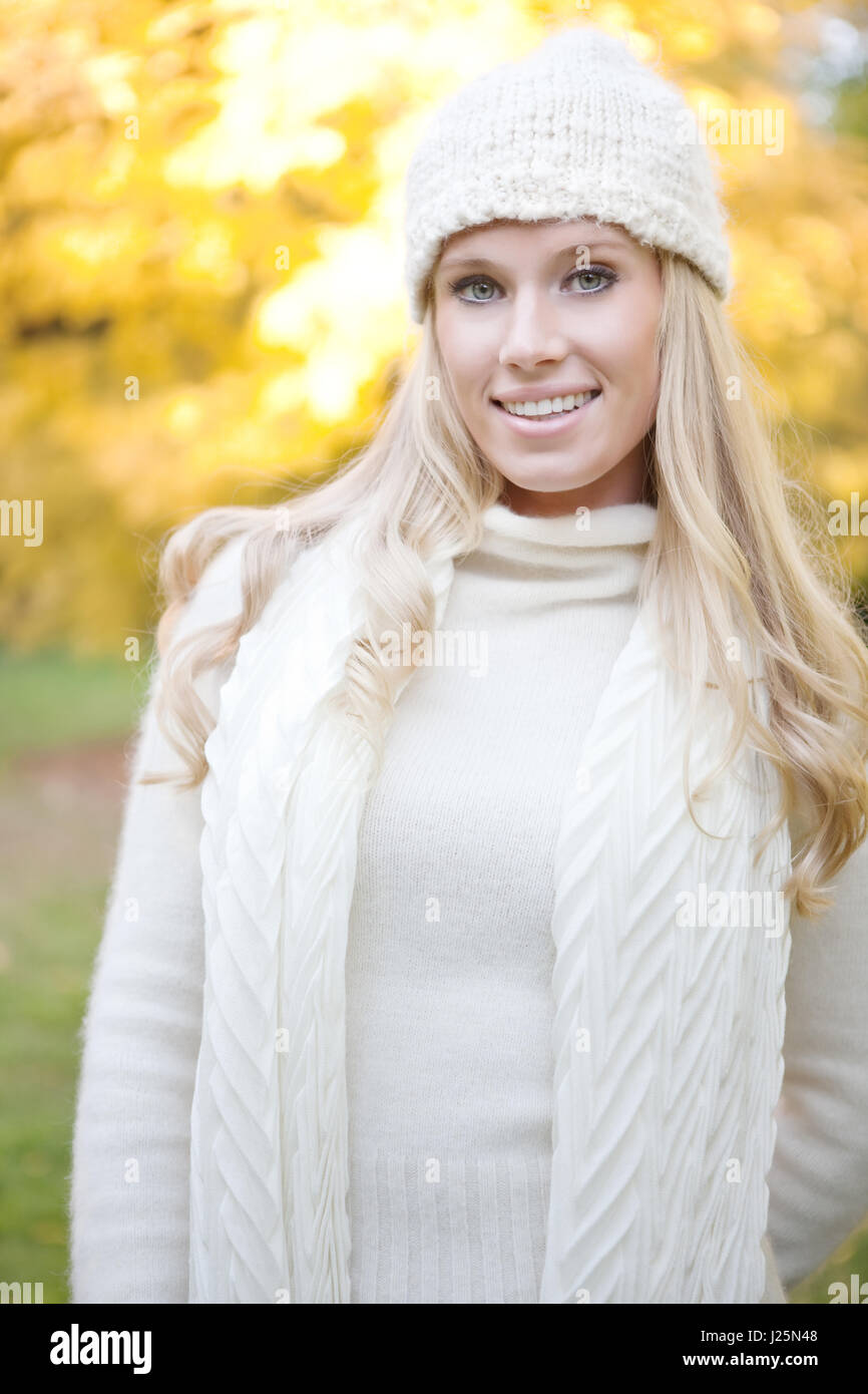 A portrait of a beautiful woman outdoor Stock Photo - Alamy