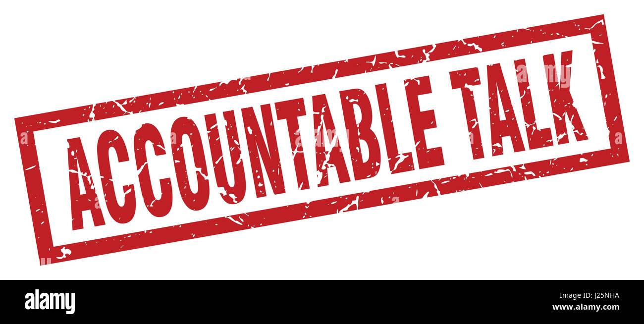square grunge red accountable talk stamp Stock Vector Image & Art - Alamy