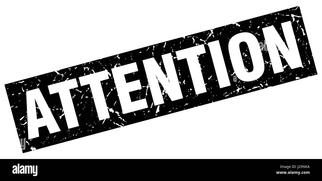 Square grunge black attention Stock Vector Images - Alamy