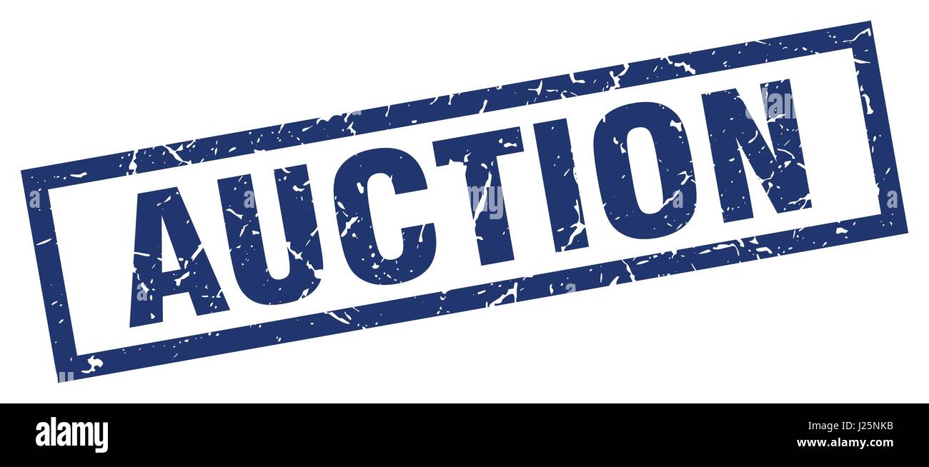 Auction square grunge stamp hi-res stock photography and images - Alamy