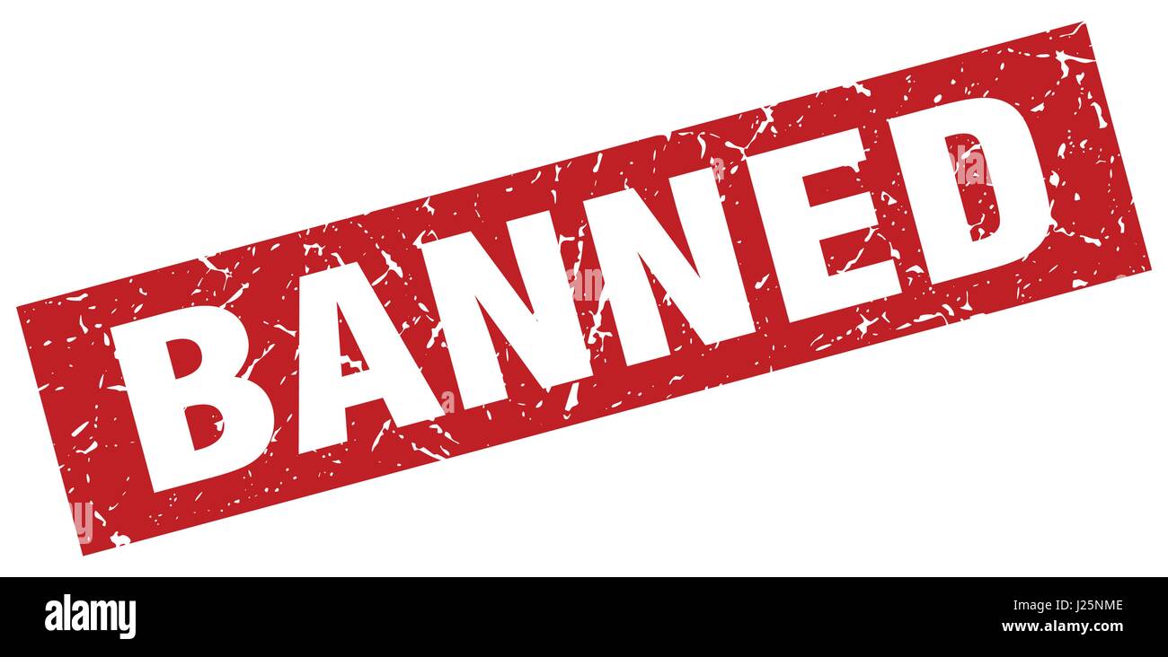 square grunge red banned stamp Stock Vector Image & Art - Alamy