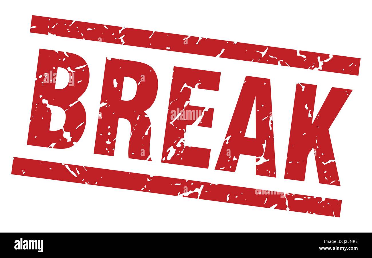 square grunge red break stamp Stock Vector Image & Art - Alamy