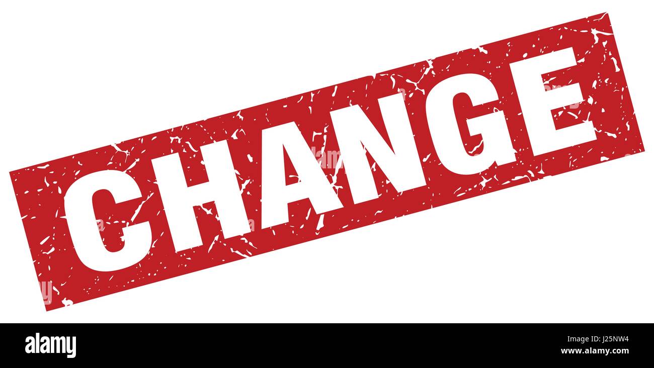 square grunge red change stamp Stock Vector Image & Art - Alamy