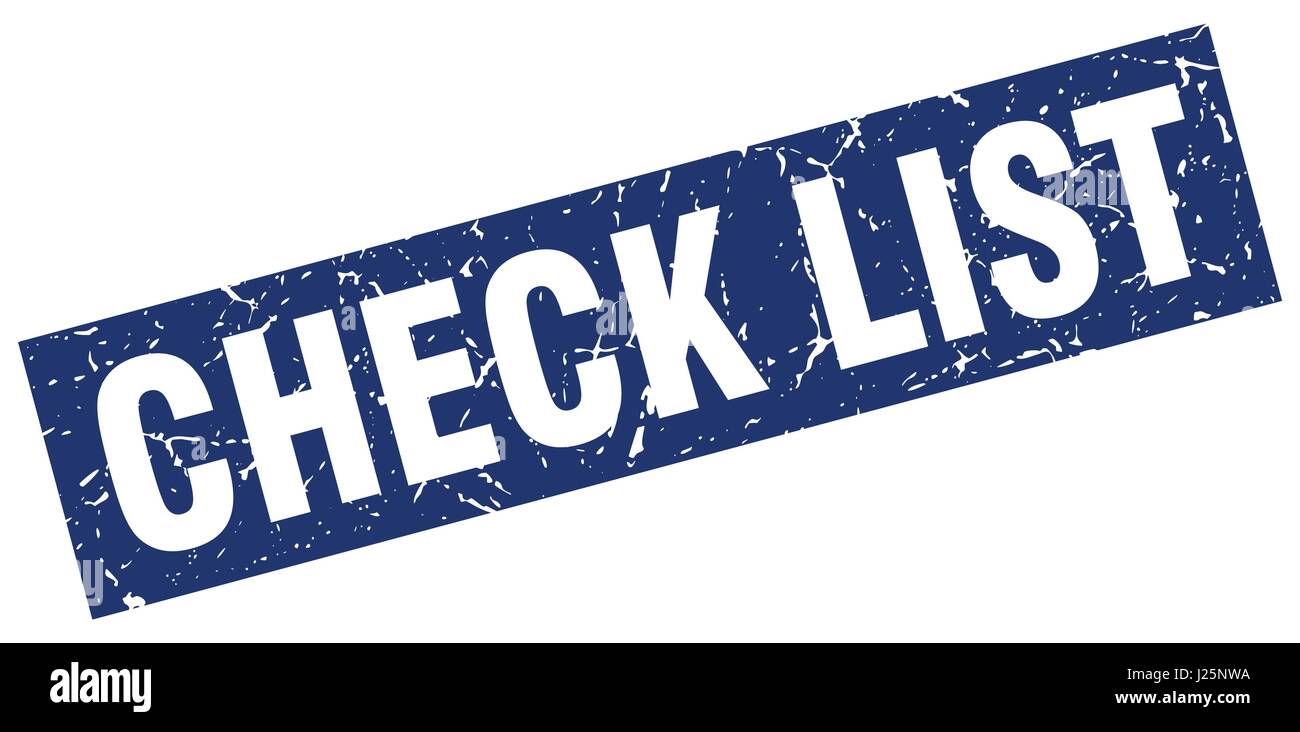 Check list square stamp hi-res stock photography and images - Alamy