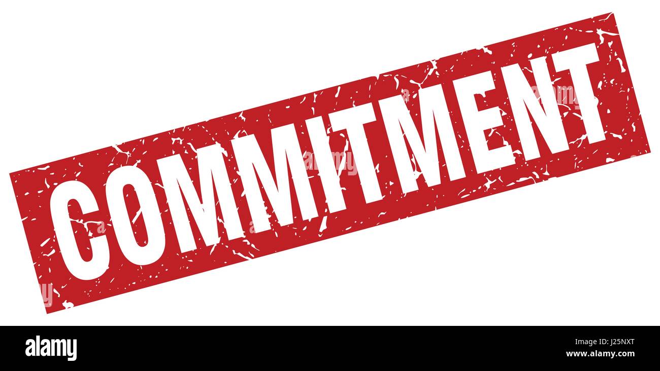 Commitment stamp square grunge Stock Vector Images - Alamy