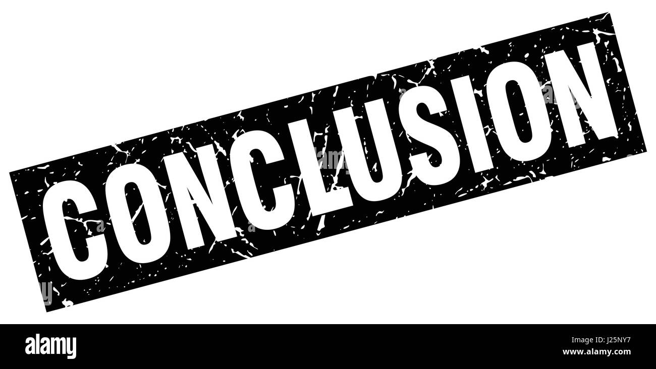 square grunge black conclusion stamp Stock Vector Image & Art - Alamy