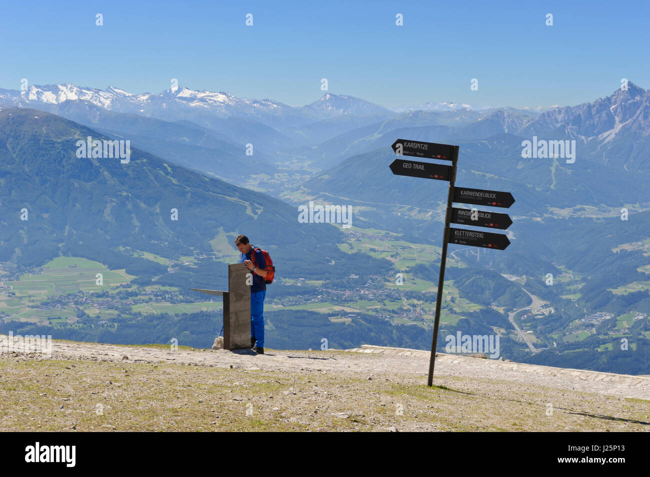 A Panoramic view of the Mountain summits from Hefelekar, Innsbruck ...