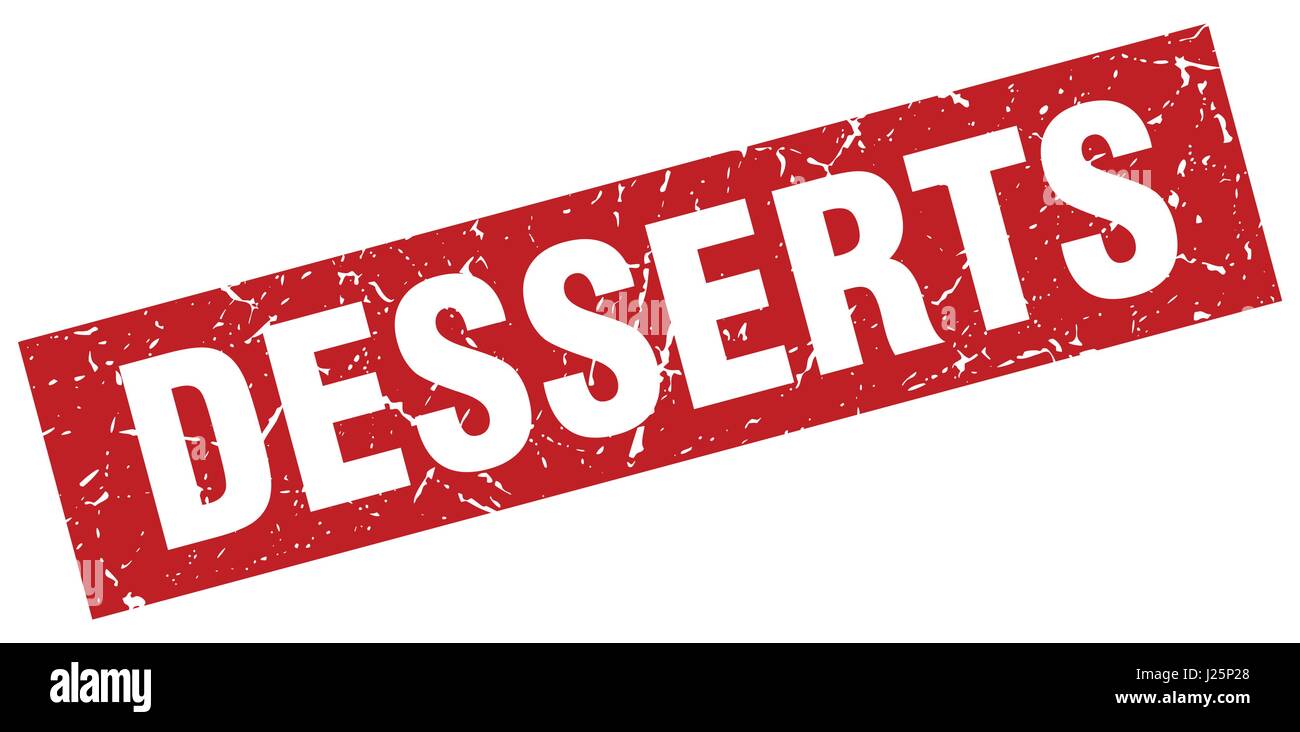 square grunge red desserts stamp Stock Vector Image & Art - Alamy