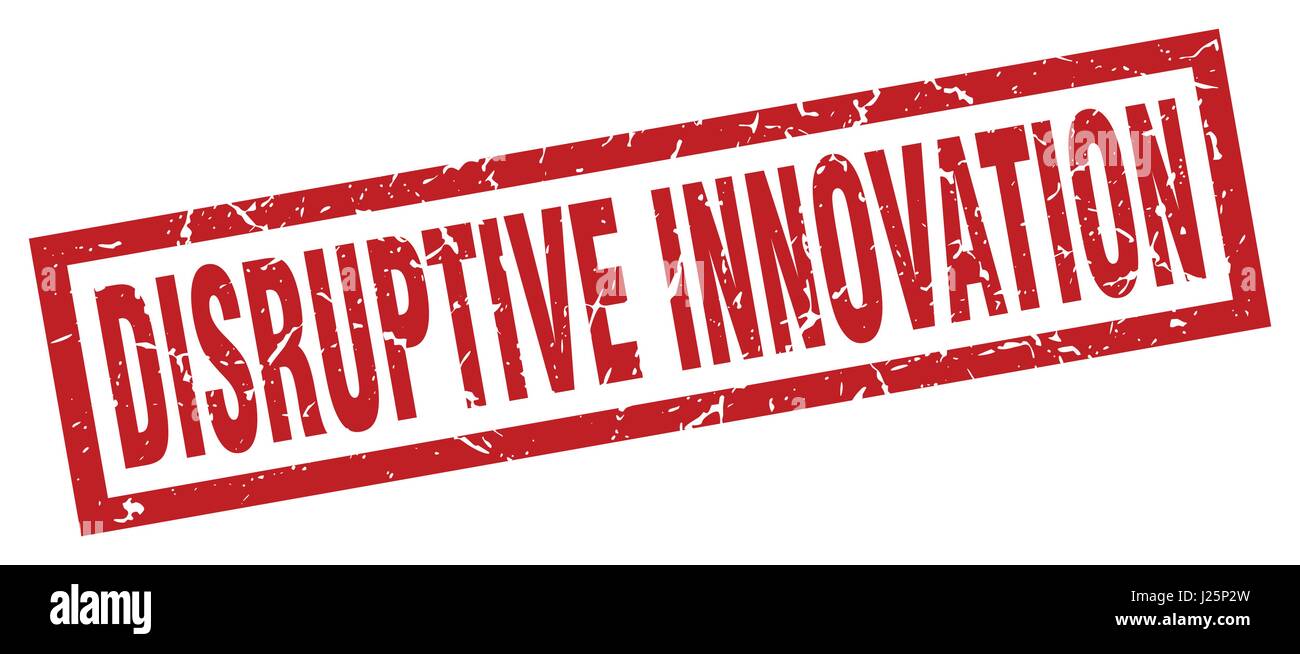 square grunge red disruptive innovation stamp Stock Vector Image & Art ...