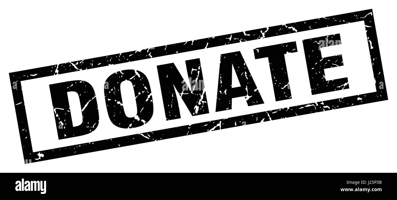 square grunge black donate stamp Stock Vector Image & Art - Alamy