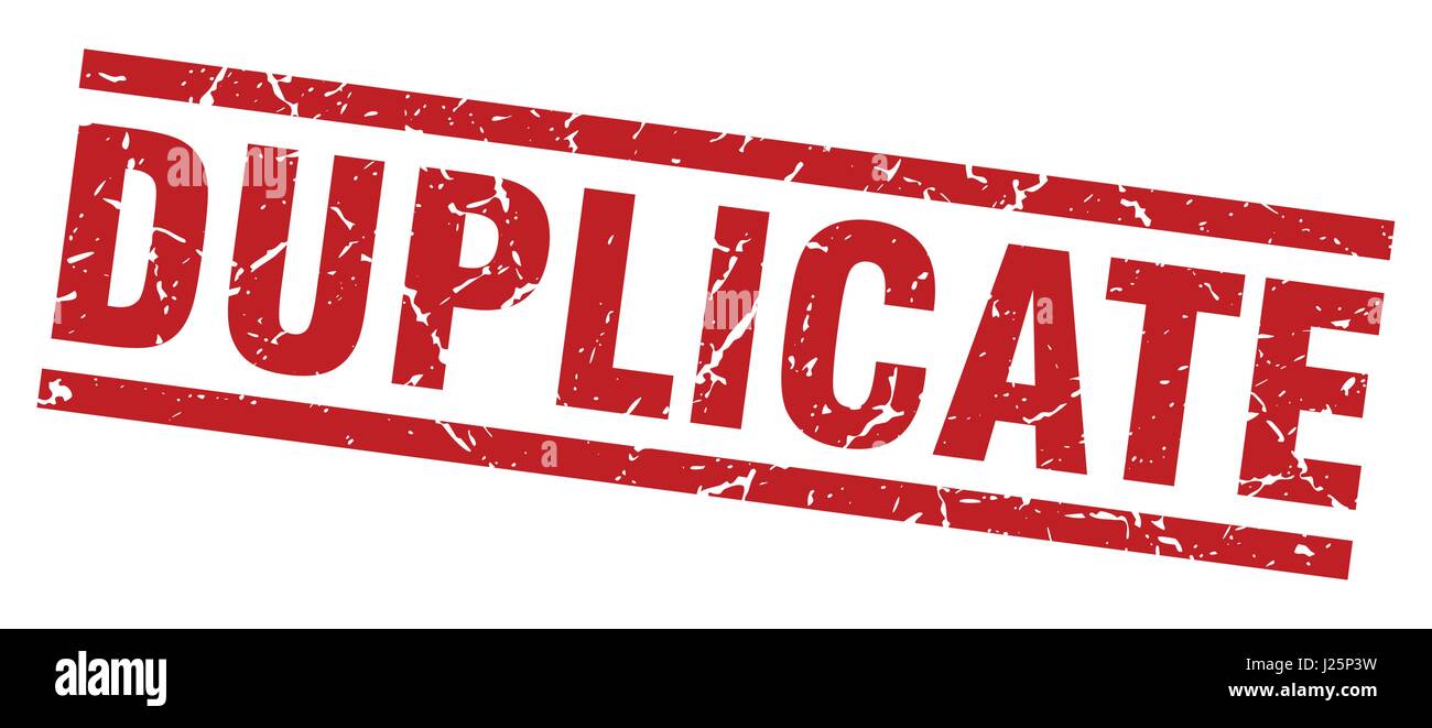 square grunge red duplicate stamp Stock Vector Image & Art - Alamy