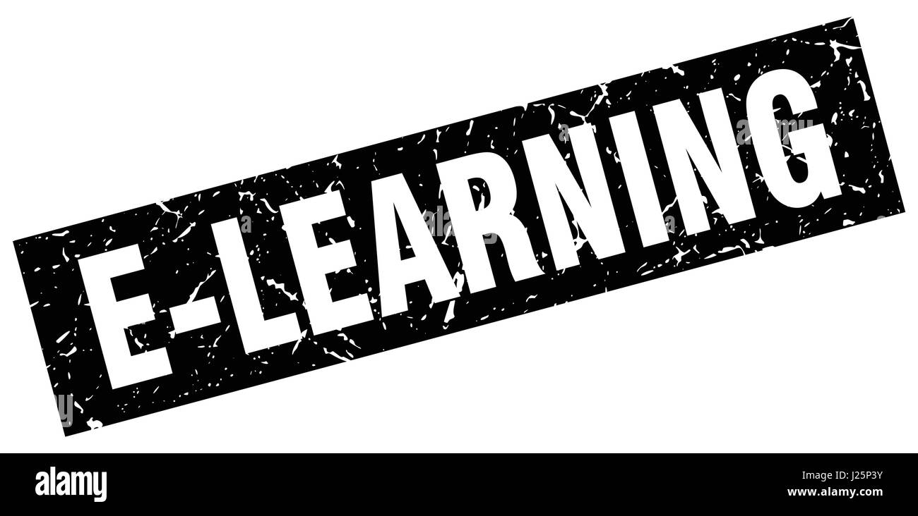 square grunge black e-learning stamp Stock Vector Image & Art - Alamy