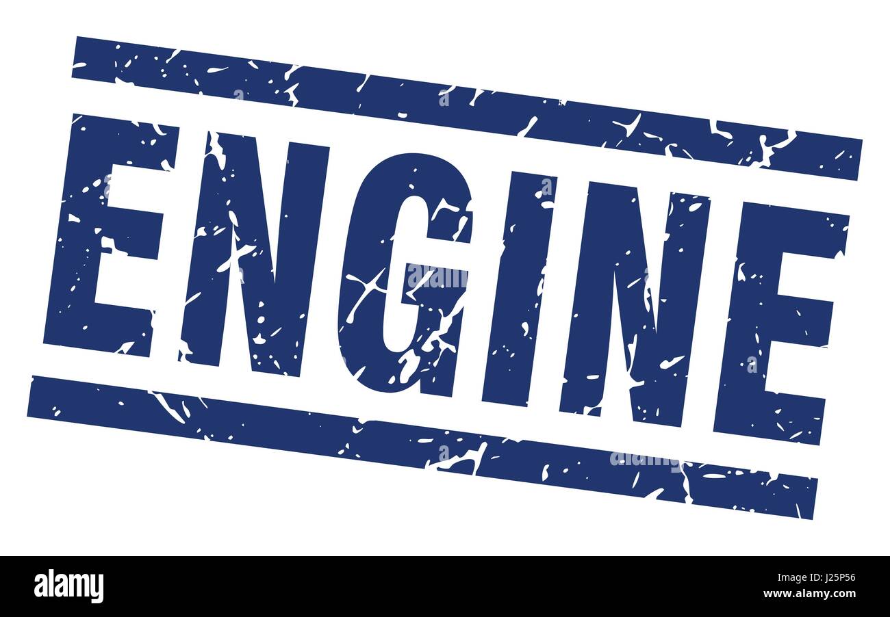 square grunge blue engine stamp Stock Vector Image & Art - Alamy