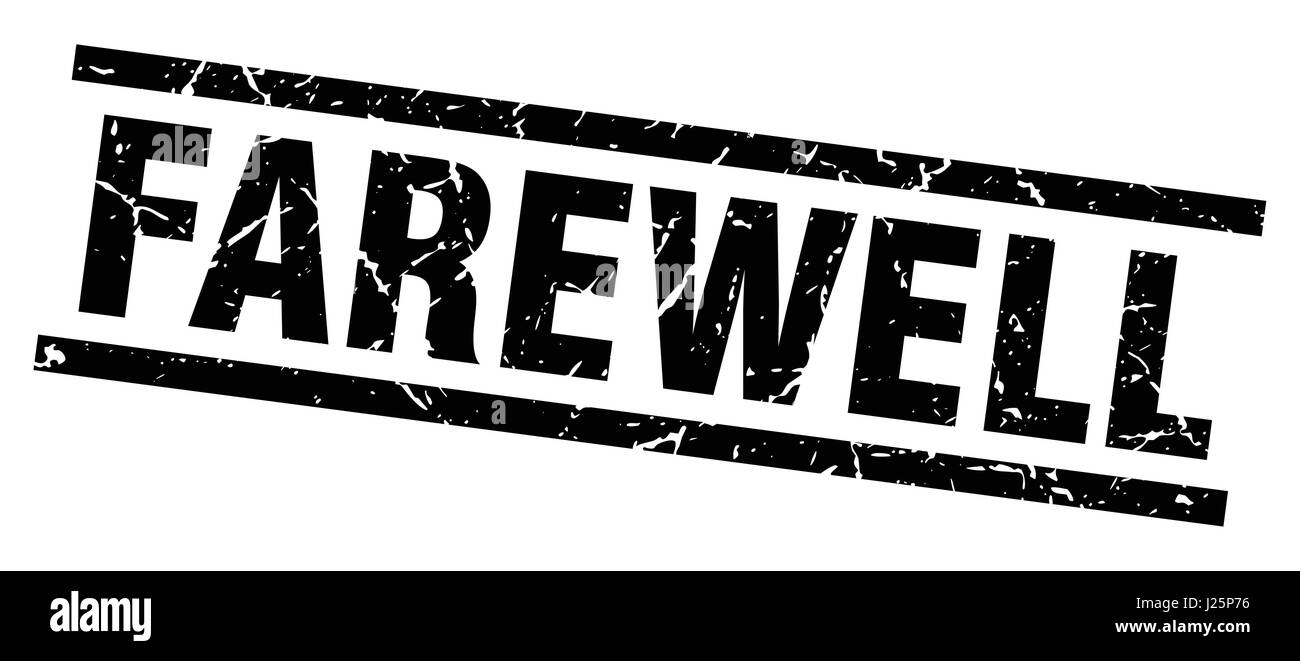 square grunge black farewell stamp Stock Vector Image & Art - Alamy