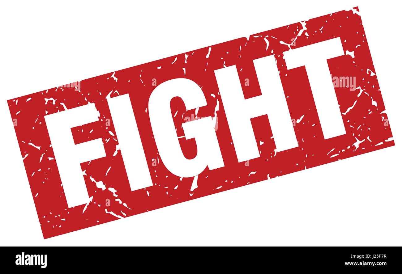 square grunge red fight stamp Stock Vector Image & Art - Alamy