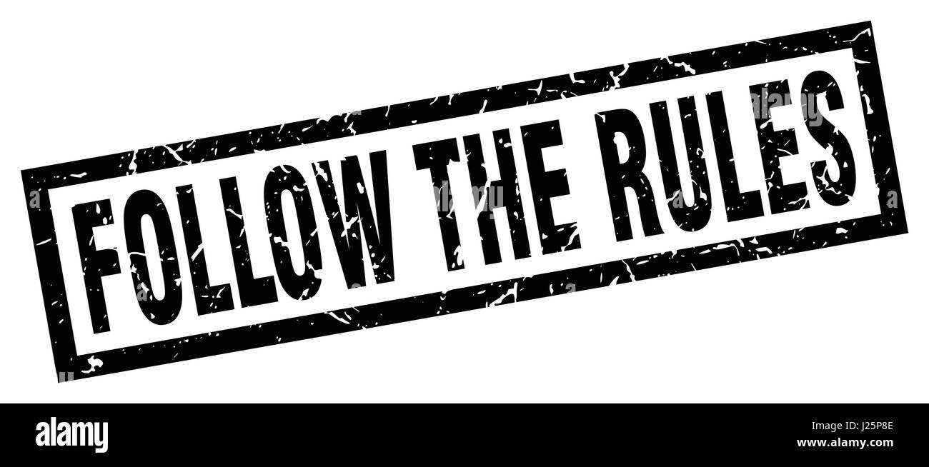 Follow the rules vector vectors hi-res stock photography and images - Alamy