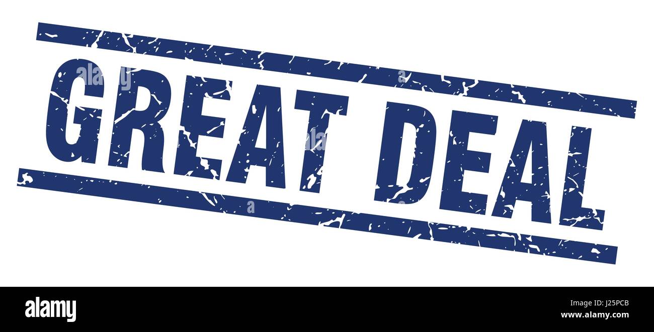 square grunge blue great deal stamp Stock Vector Image & Art - Alamy