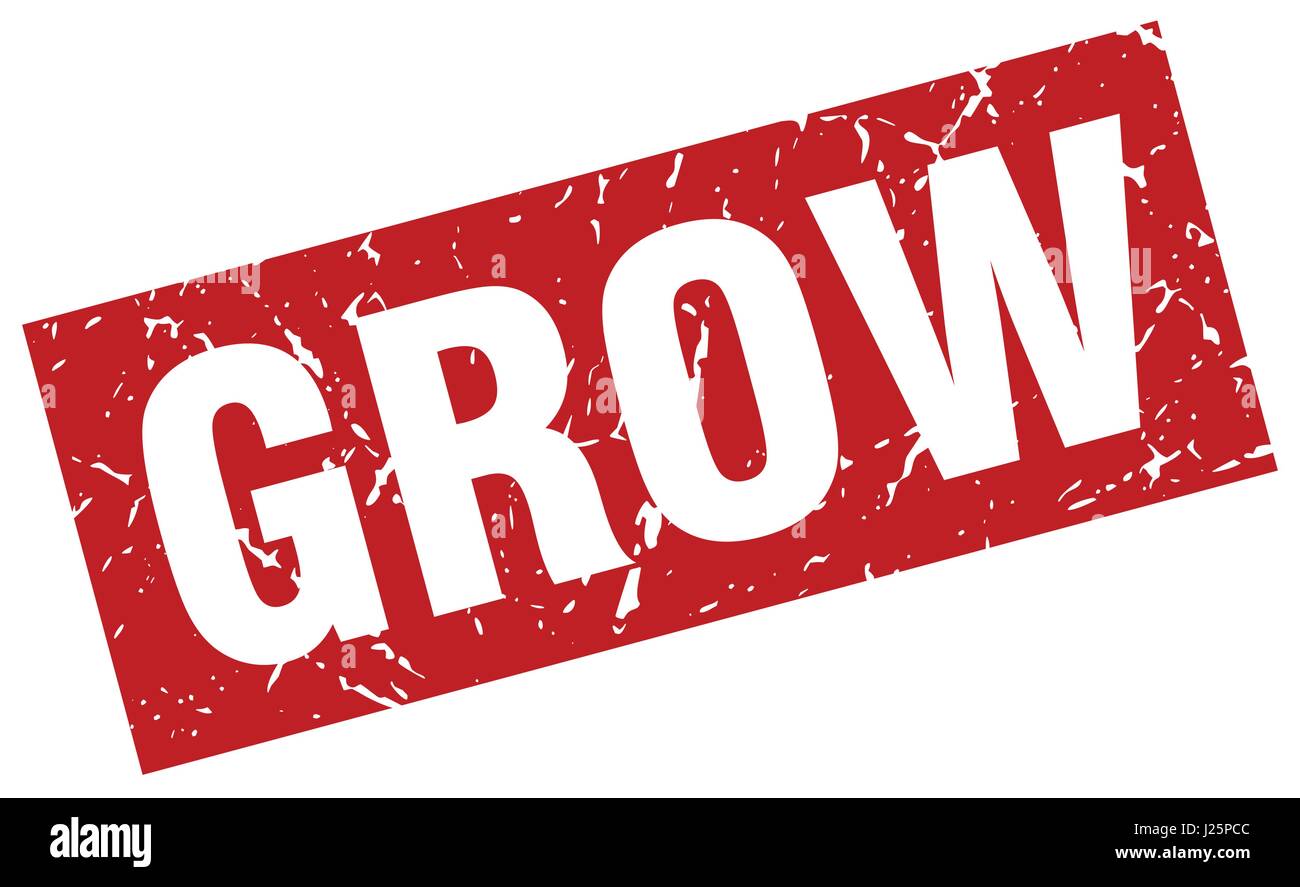 square grunge red grow stamp Stock Vector Image & Art - Alamy