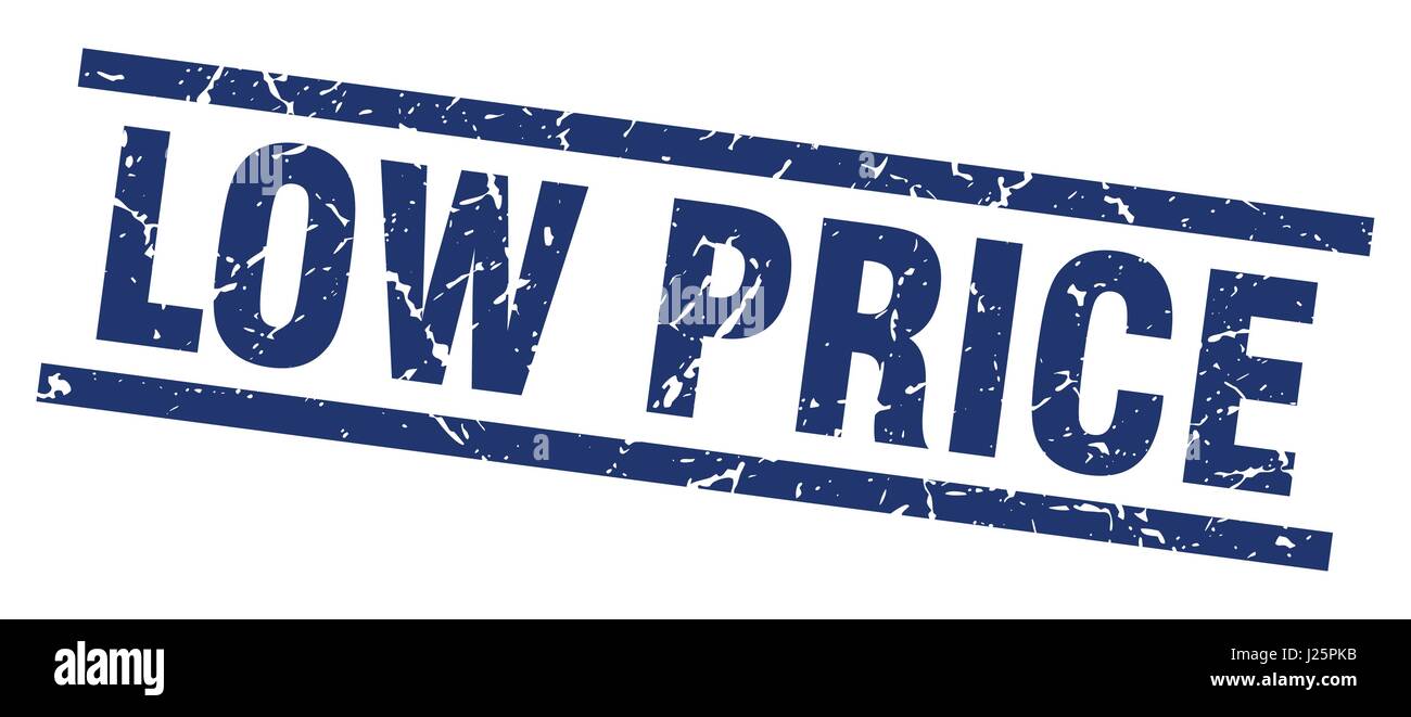 square grunge blue low price stamp Stock Vector Image & Art - Alamy